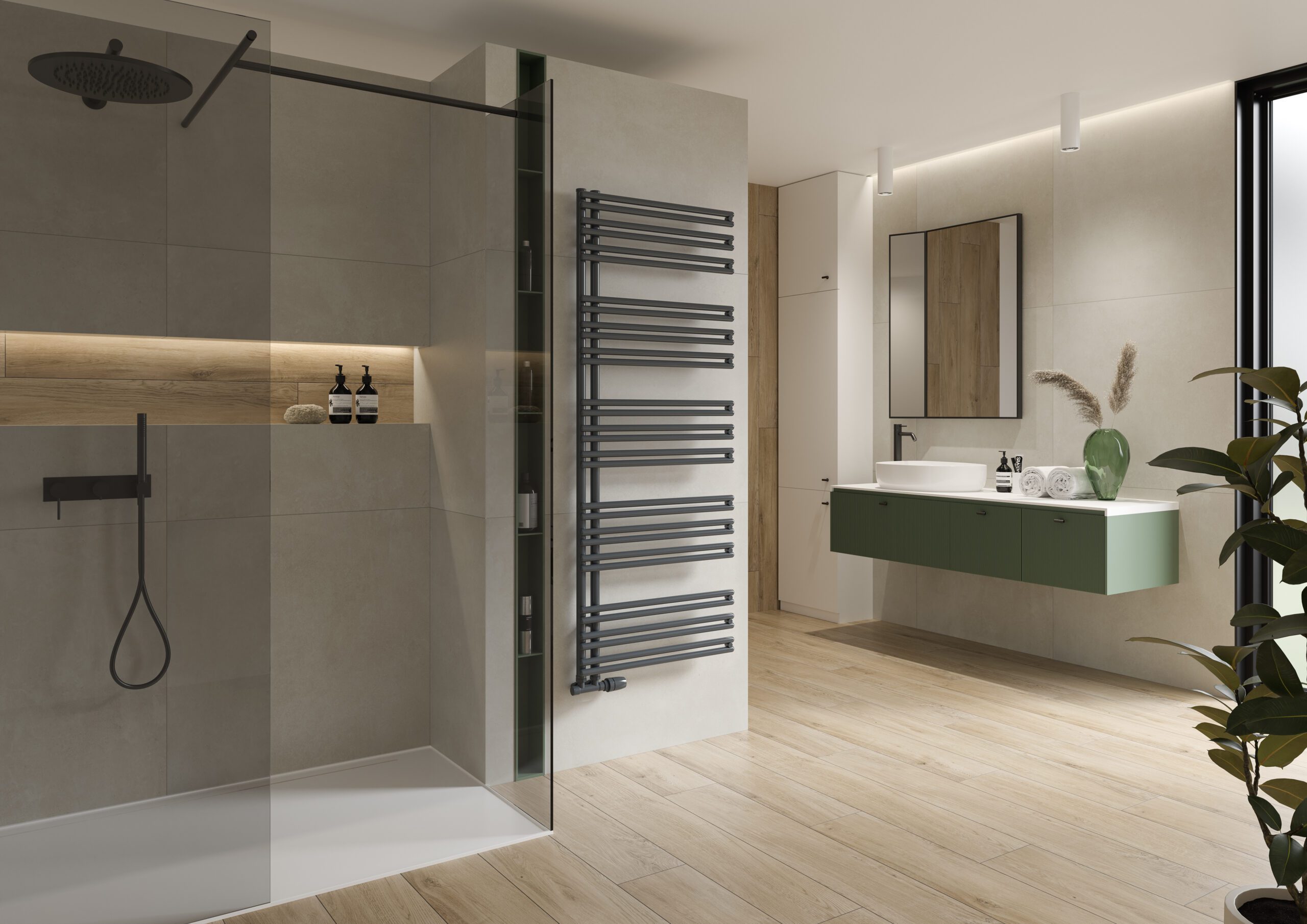 Klassieke badkamerradiator in modern jasje - Installatie.nl